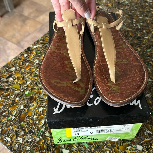 Sam Edelman | Shoes | Patent Leather Gigi Thong Sandal | Poshmark